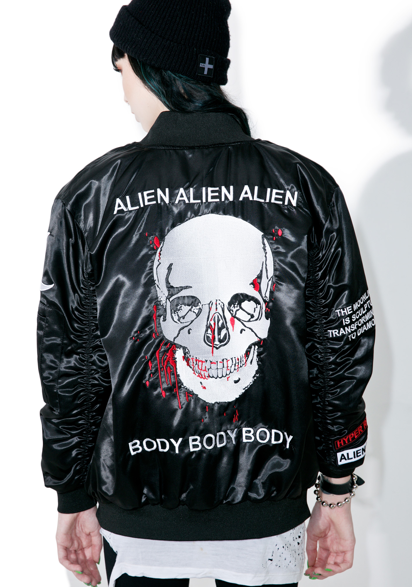 Alien Body Bomber Jacket | Dolls Kill