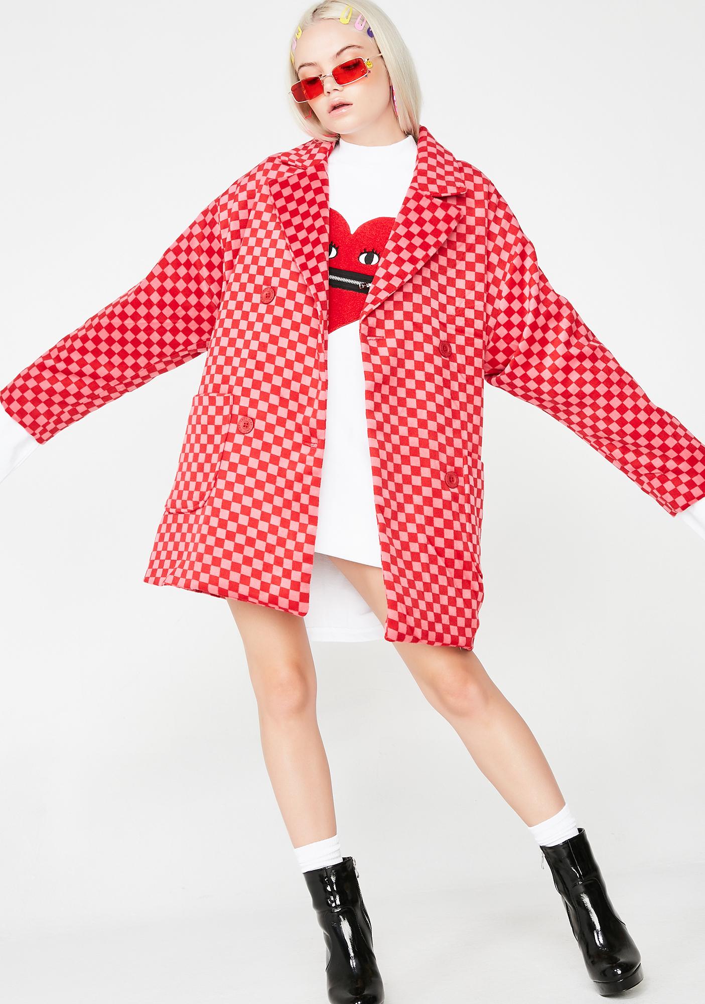 Lazy Oaf Oversize Pink Coat | Dolls Kill