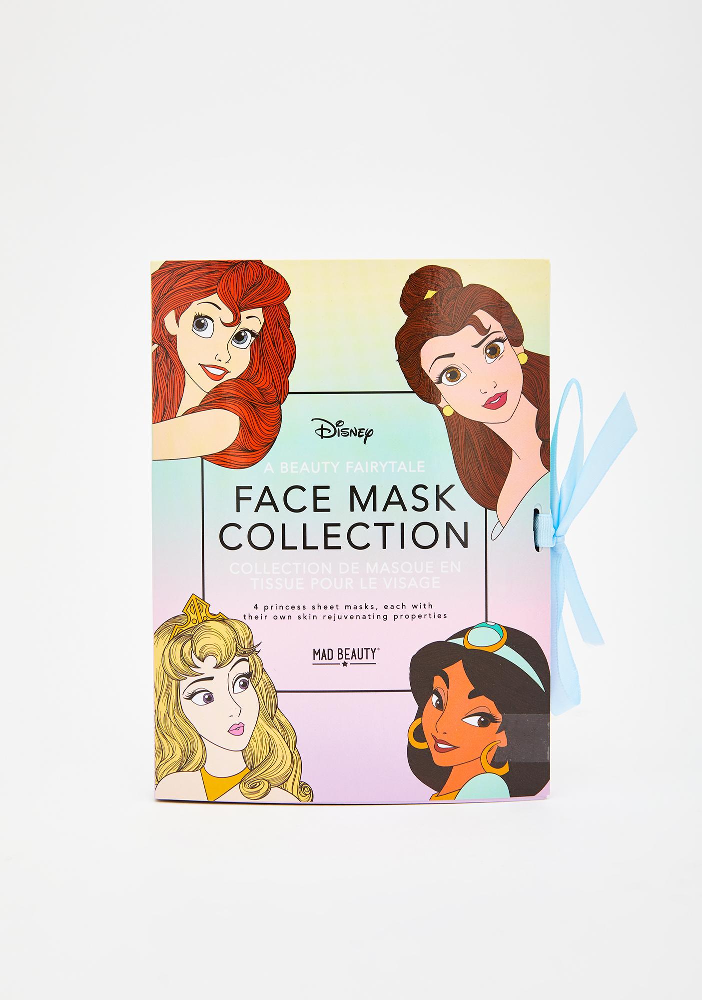 Disney Princess Aurora Belle Ariel Jasmine Face Mask Set | Dolls Kill