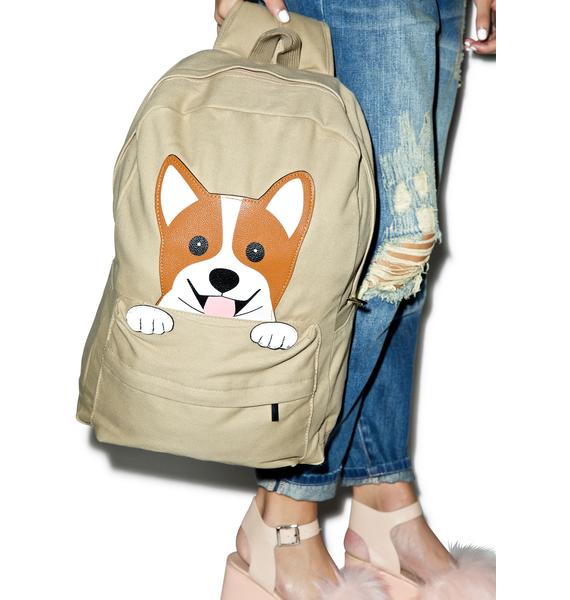 Happy Corgi Backpack | Dolls Kill