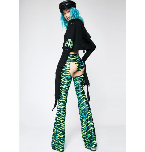 Club Exx Danger Stripes Chaps | Dolls Kill