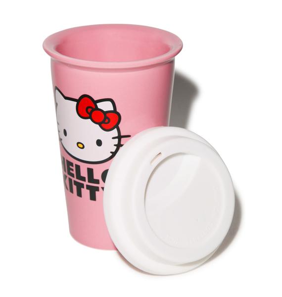 Hello Kitty Ceramic Travel Mug | Dolls Kill