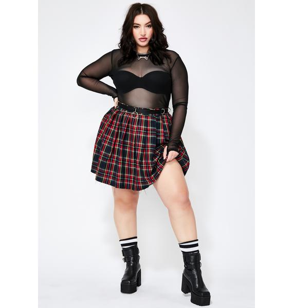 Current Mood Plus Size Dress Code Plaid Skirt Red Dolls Kill