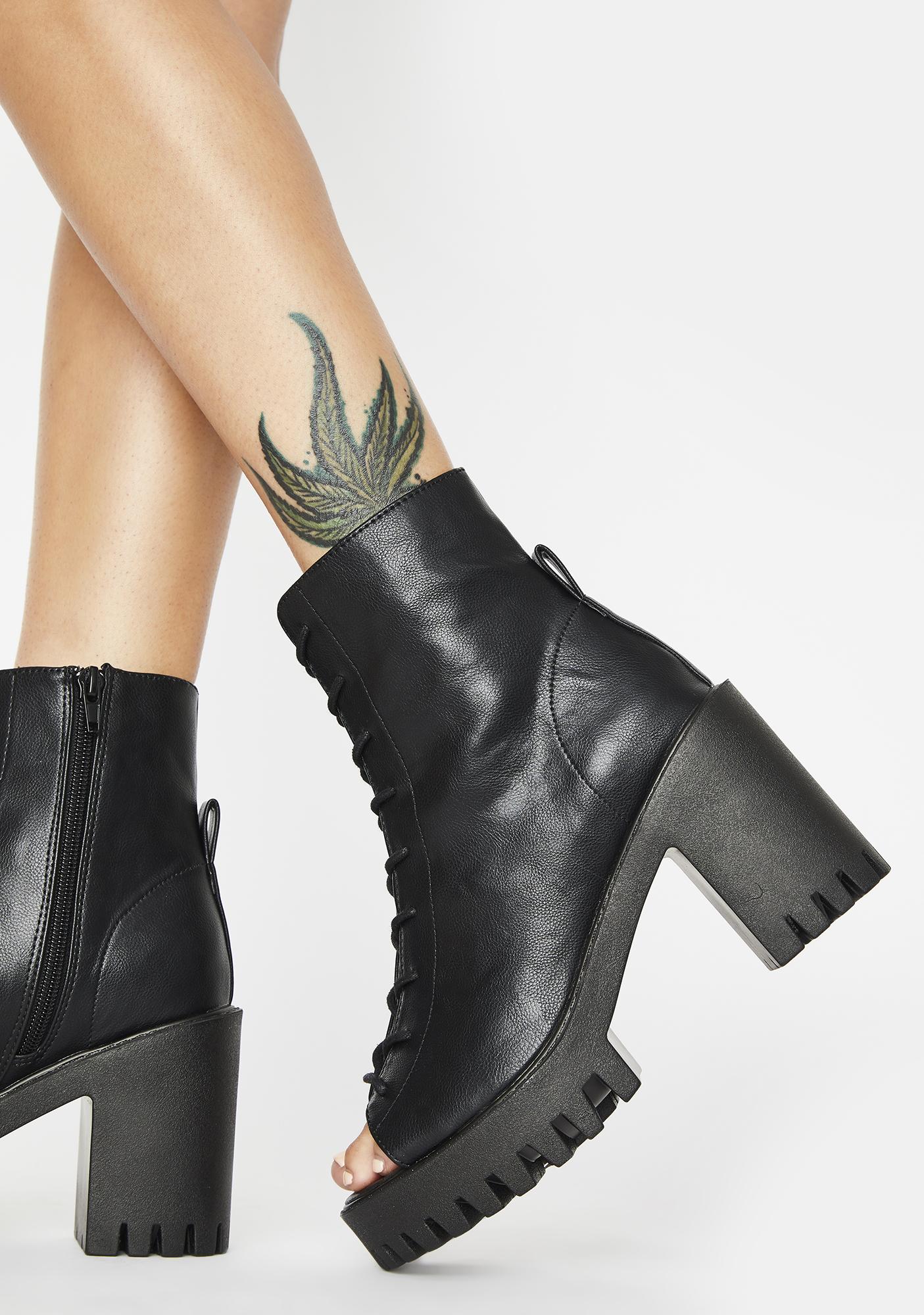 Public Desire Bassline Ankle Boots | Dolls Kill